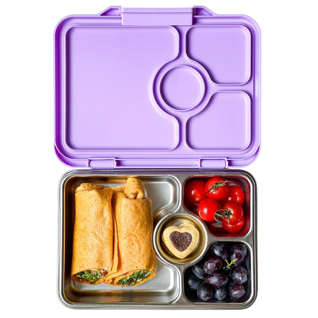 Yumbox Pret 4 Compartment Stainless Steel Leakproof Bento Lunch Box ...