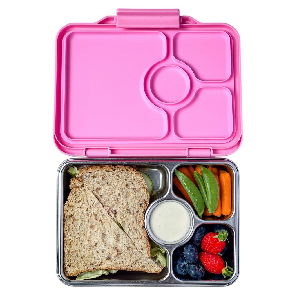 Yumbox Pret 4 Compartment Stainless Steel Leakproof Bento Lunch Box ...